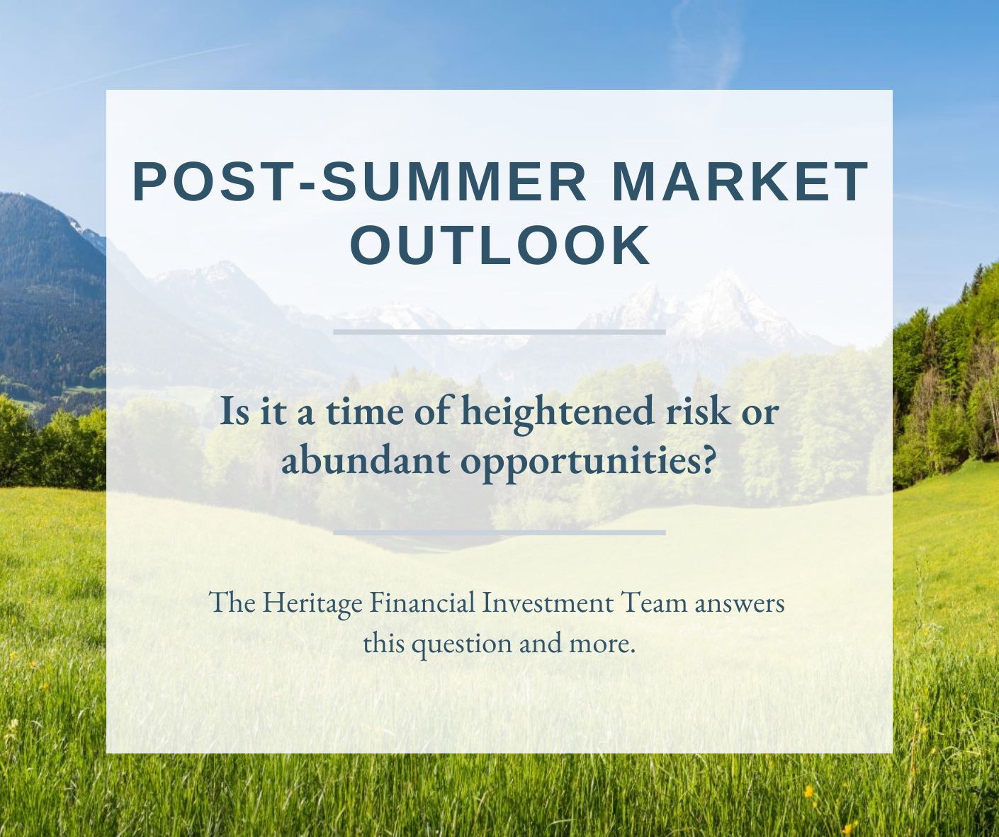 What Are Leading Indicators Telling Us? | Heritage Financial Services